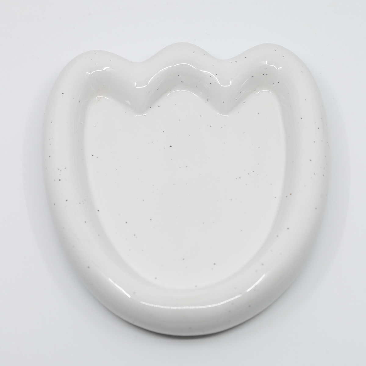 Footprint Shaped Speckled Plate