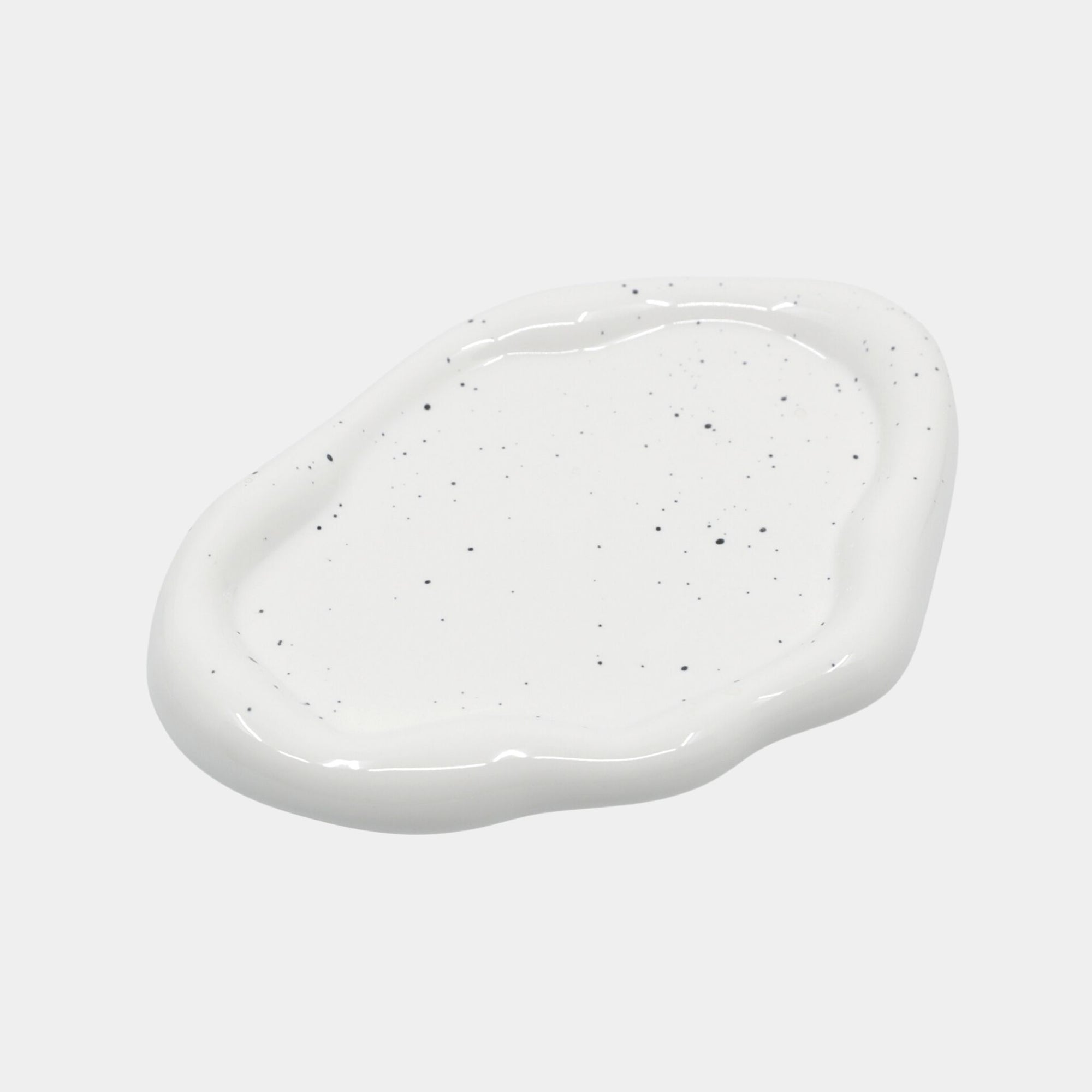 Warbled Ceramic - Oval Speckled Plate